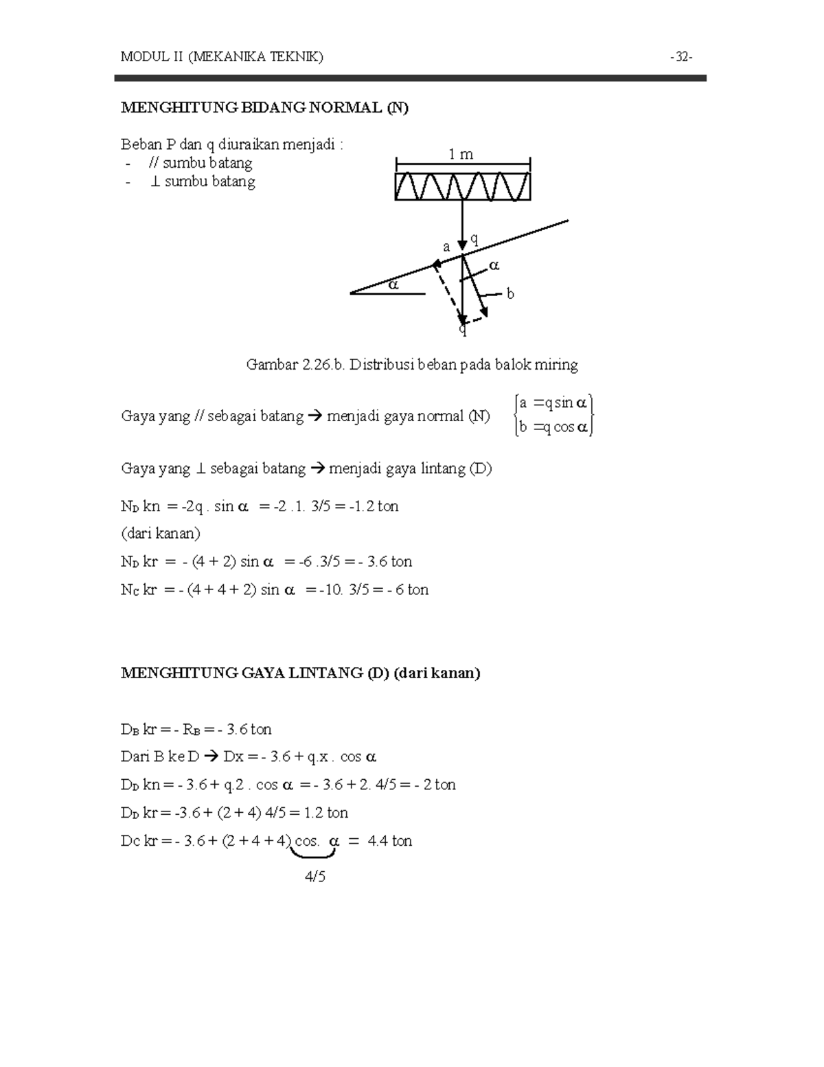 Modul 2 (bagian 3) - MENGHITUNG BIDANG NORMAL (N) - MENGHITUNG BIDANG ...