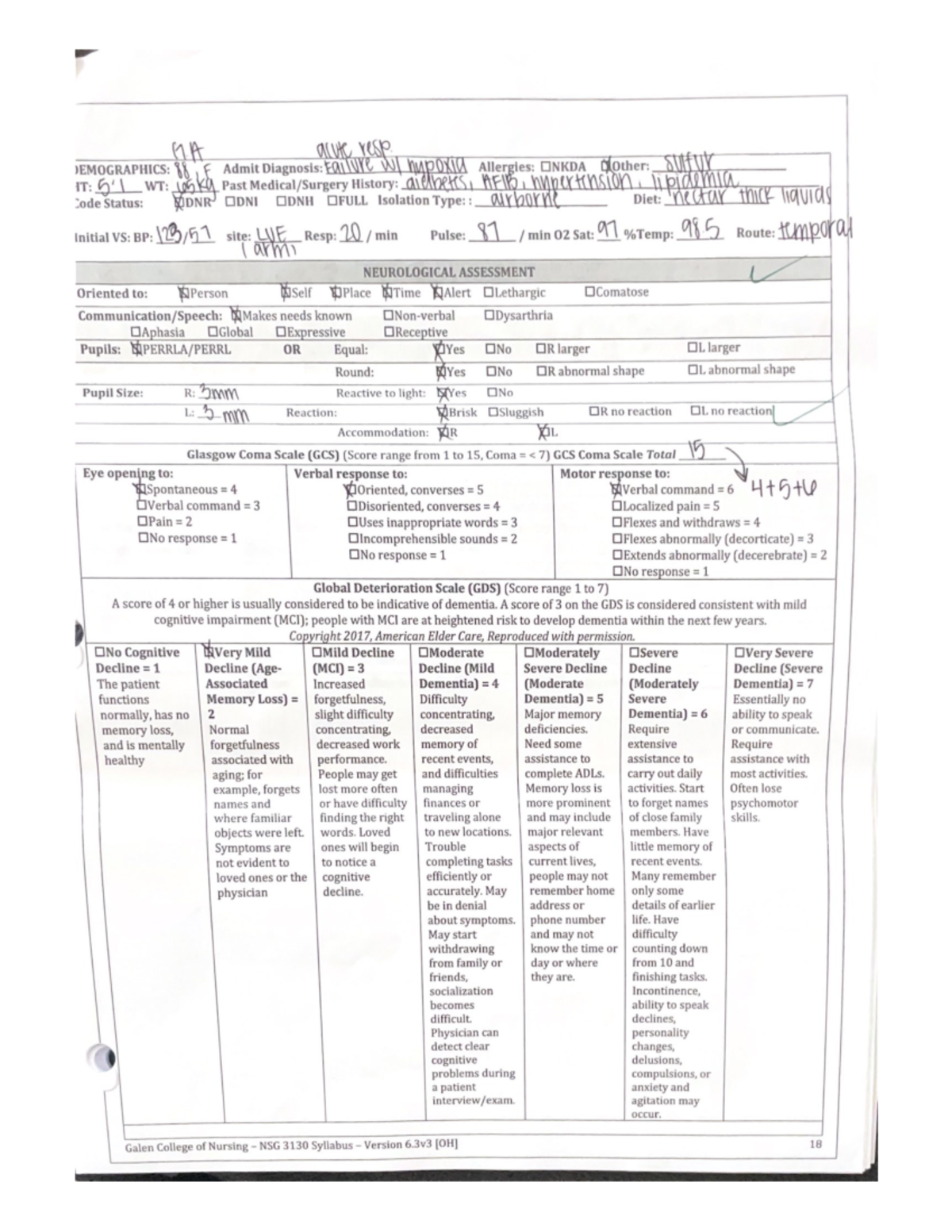 Med surg completed clinical packet - Nur 265 - Studocu