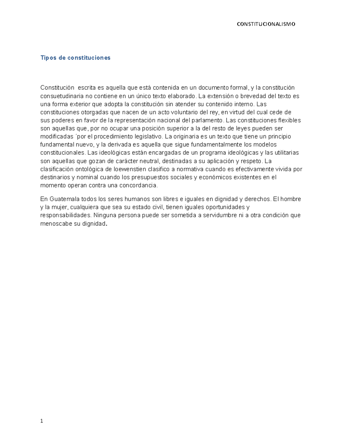 Tipos de constituciones clase 4 - CONSTITUCIONALISMO Tipos de ...