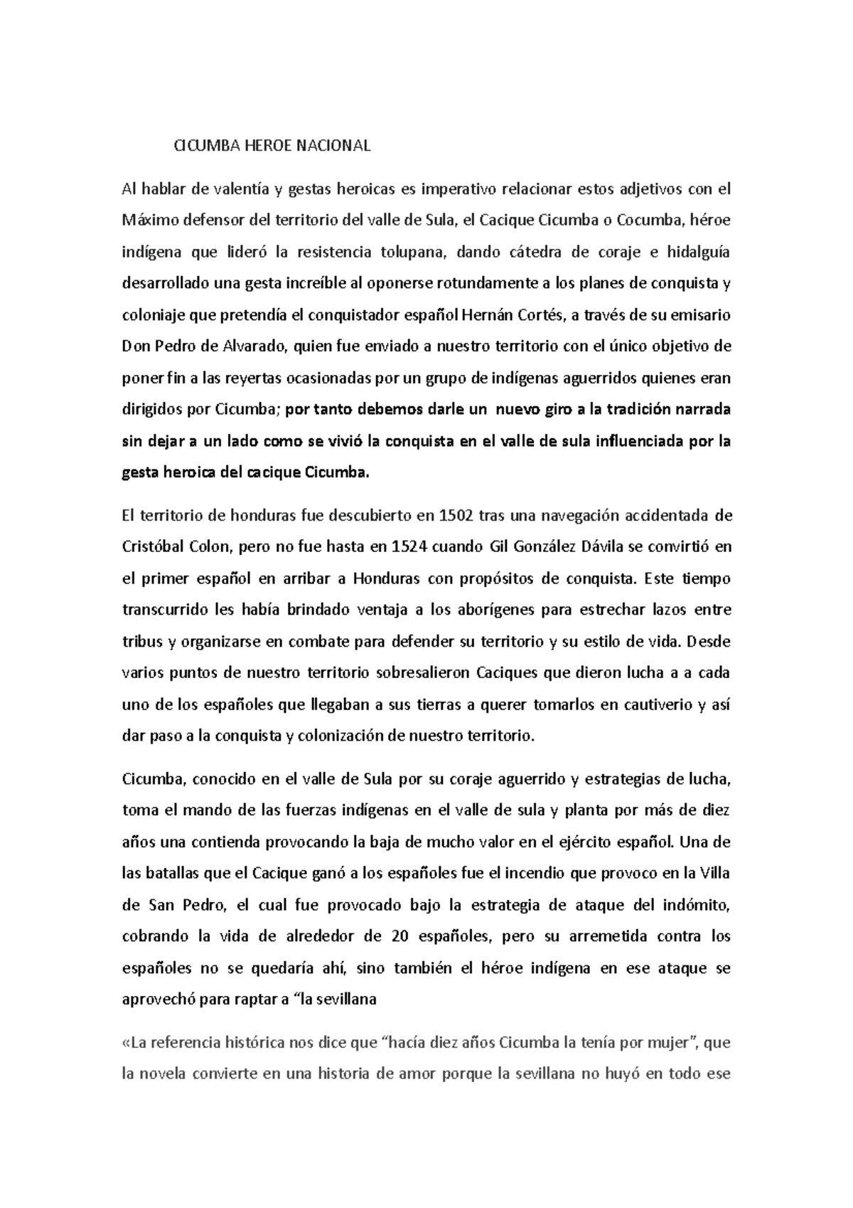 Cicumba Heroe Nacional - CICUMBA HEROE NACIONAL Al hablar de valentía y ...