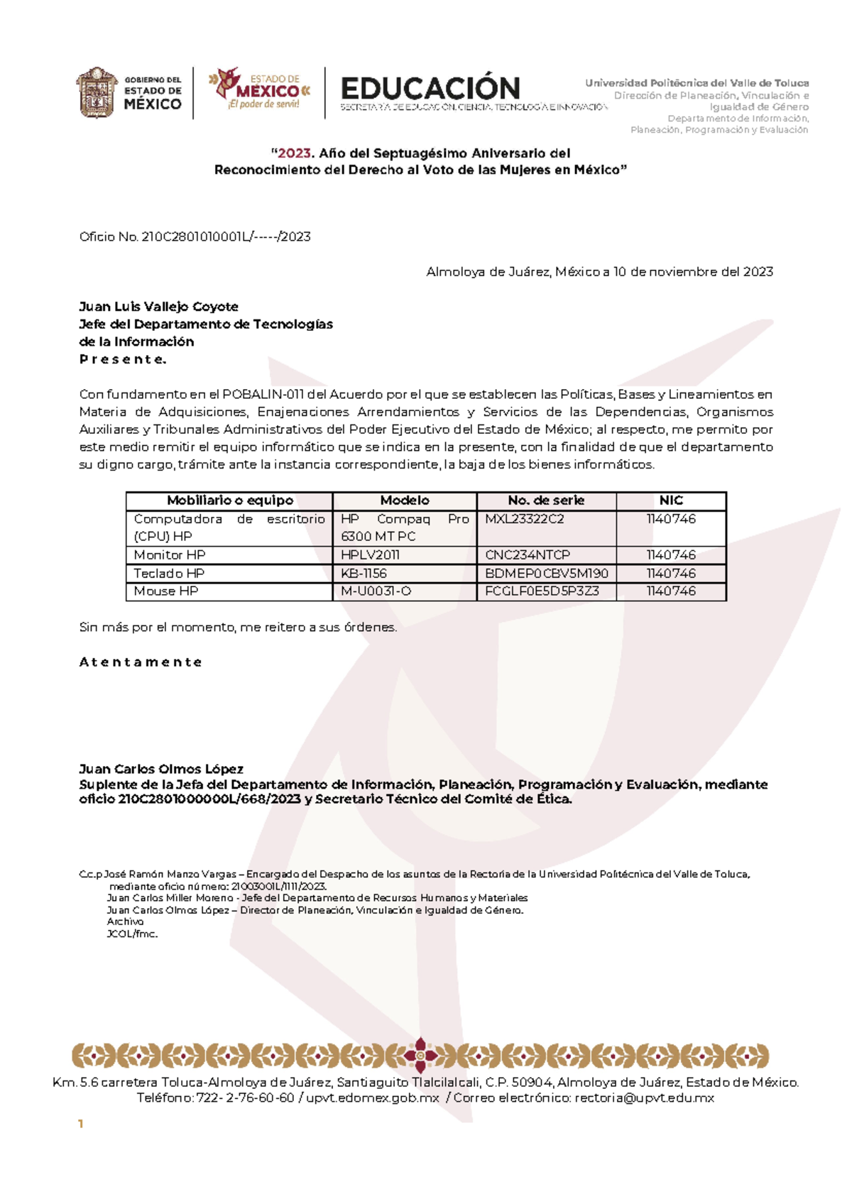 Pobalin - adquisiciones - 1 Km. 5 carretera Toluca-Almoloya de Juárez ...