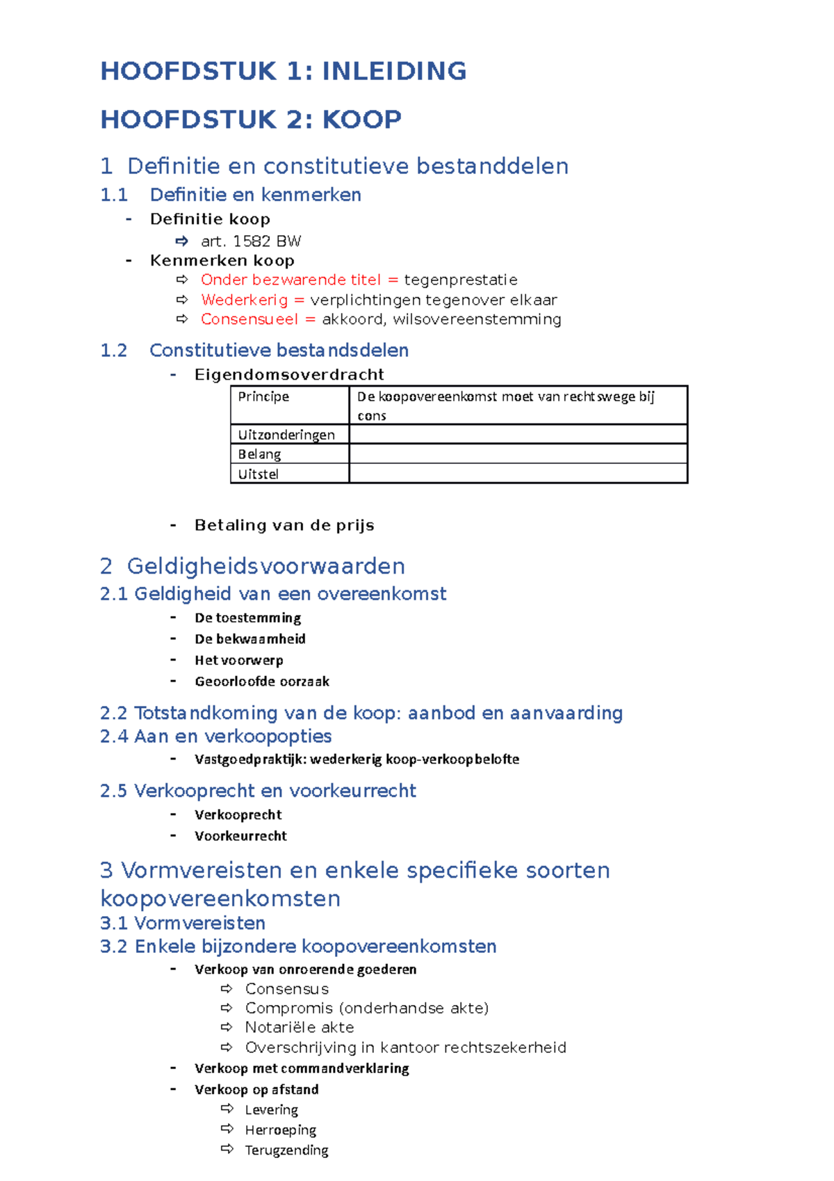 Hoofdstuk 1-2 - oefenen - HOOFDSTUK 1: INLEIDING HOOFDSTUK 2: KOOP 1 ...