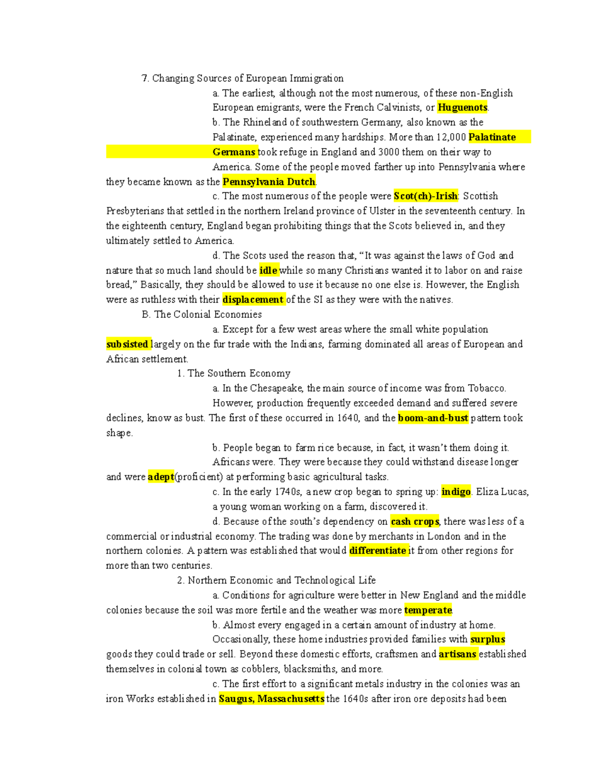 US History notes Chapter 3 Part II - Changing Sources of European ...