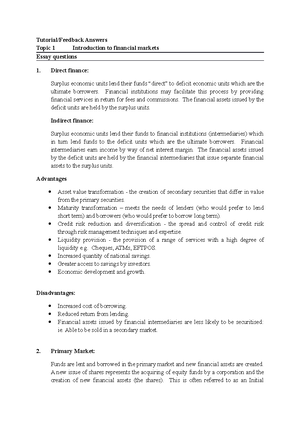 FIN2014 Tutorial 5 solutions - FIN2014 Tutorial 2023 Tutorial 5 ...