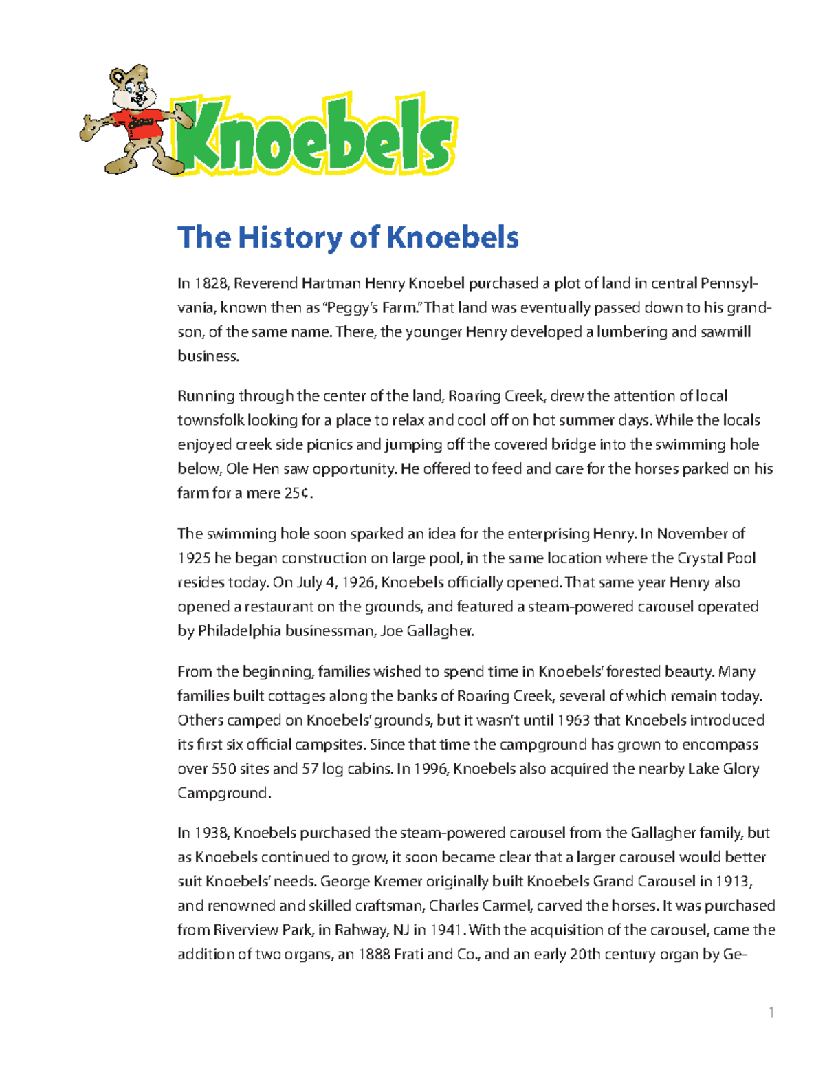 History-of-Knoebels - it like a hisoty of how i went yeah - 1 The ...