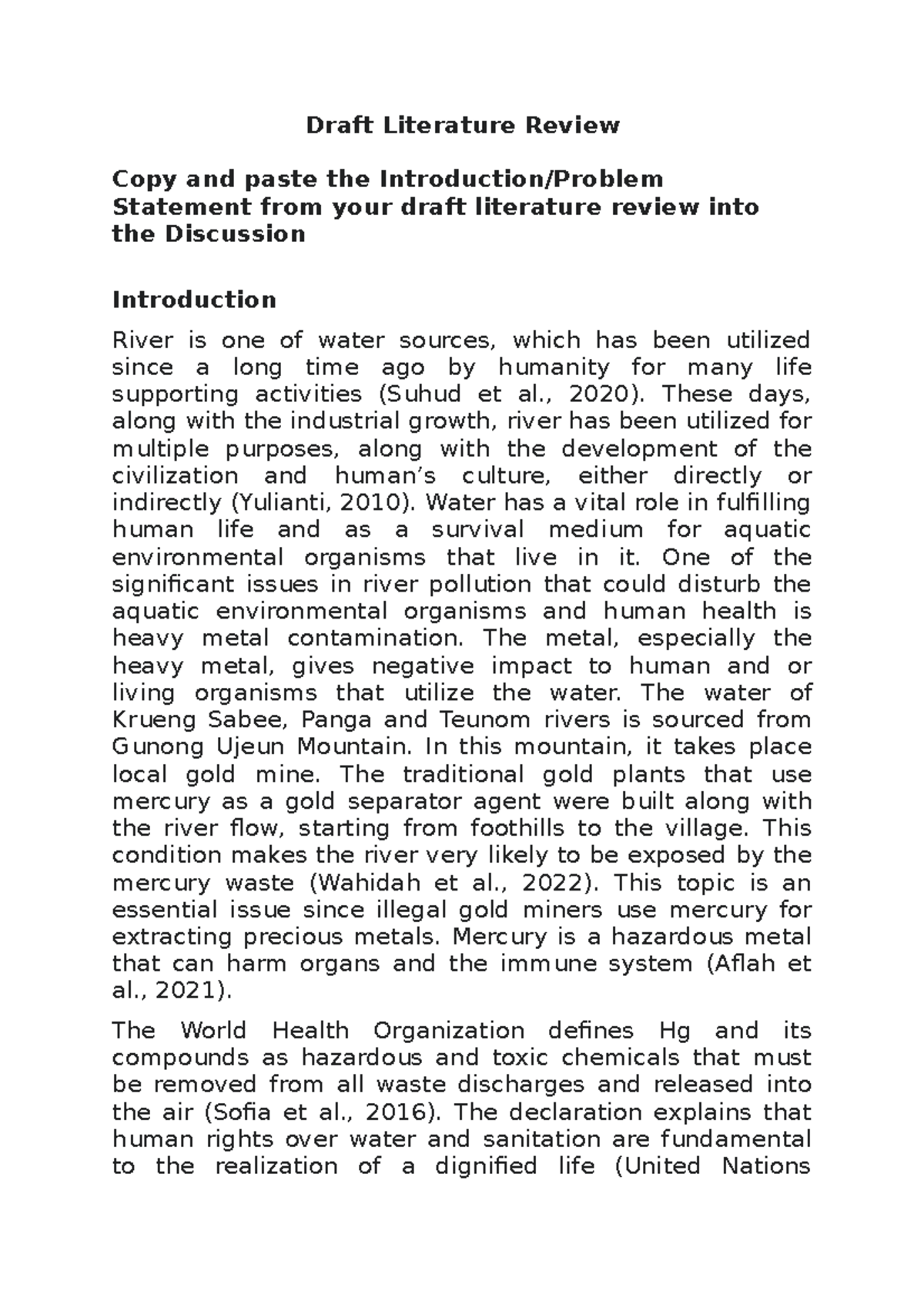 Draft Literature Review - , 2020). These days, along with the ...