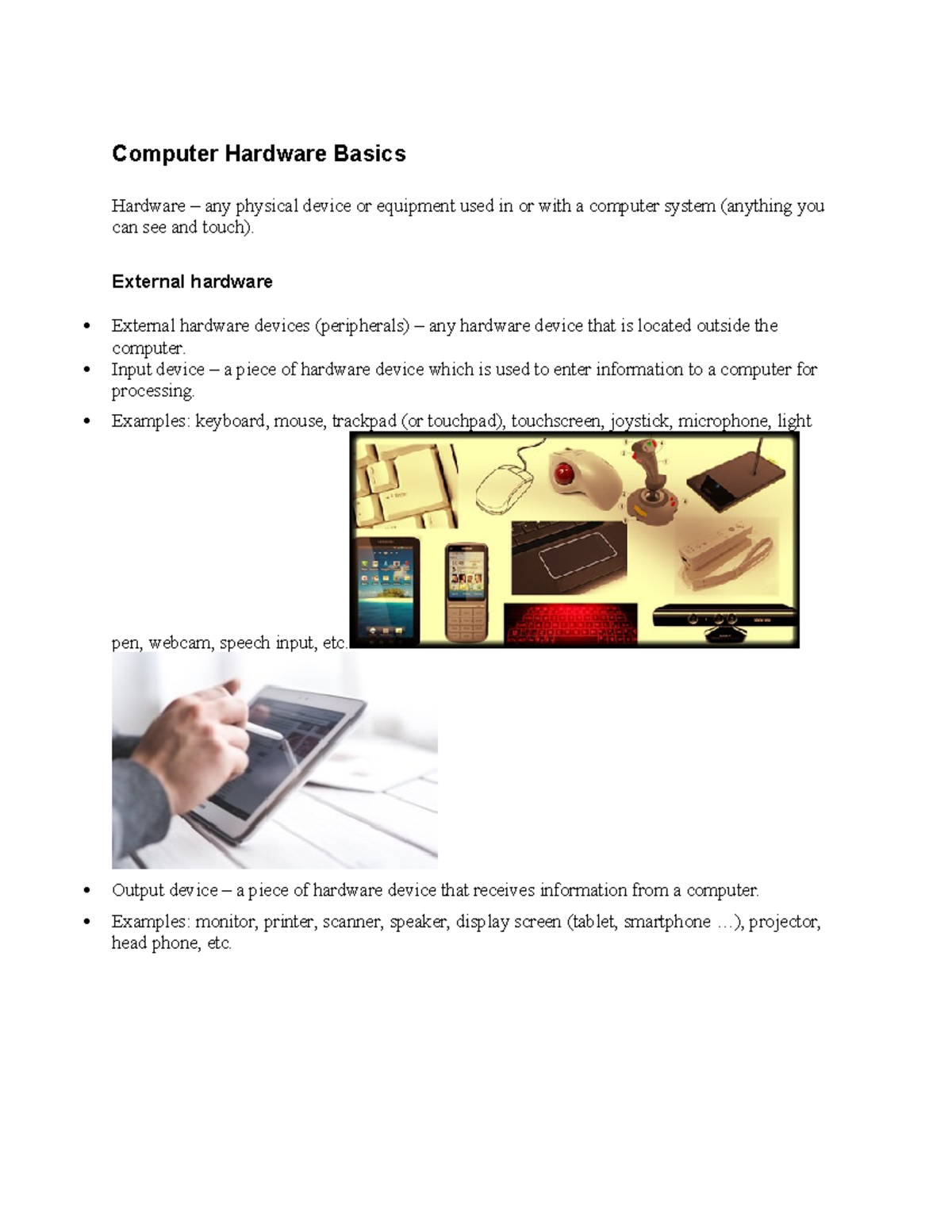 Basic computer software and hardware - Computer Hardware Basics ...