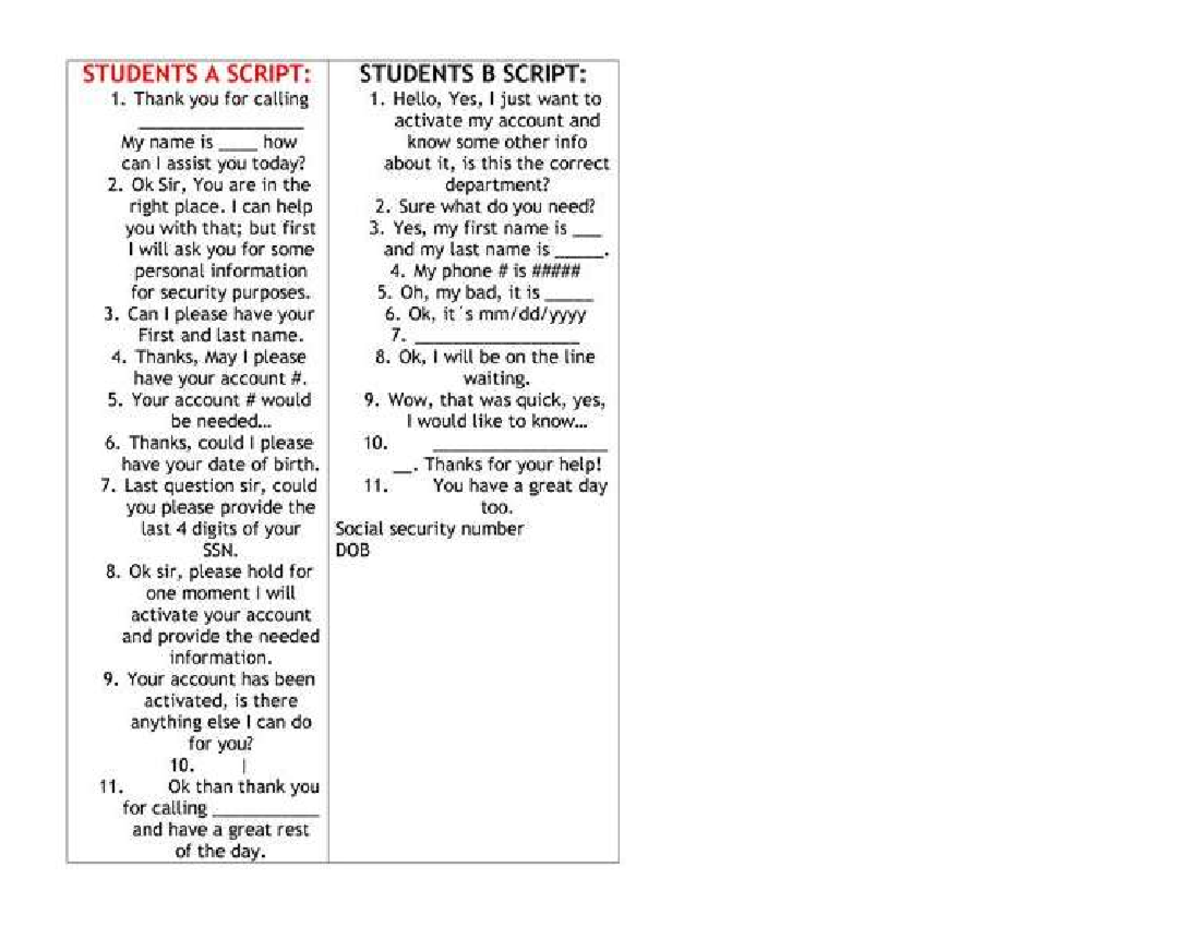 Call center practice - computer literacy - UNAM - Studocu