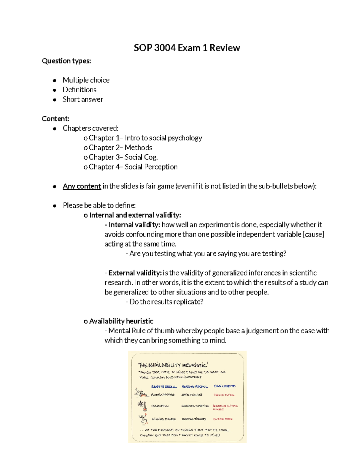 SOP 3004 Exam 1 Review - SOP 3004 Exam 1 Review Question types ...