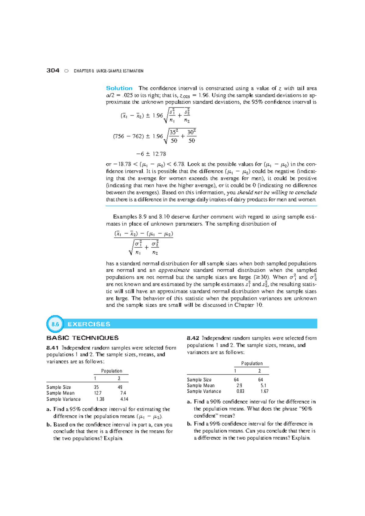 Chapter 8-Intro to prob and statistic-Large sample estimation ...