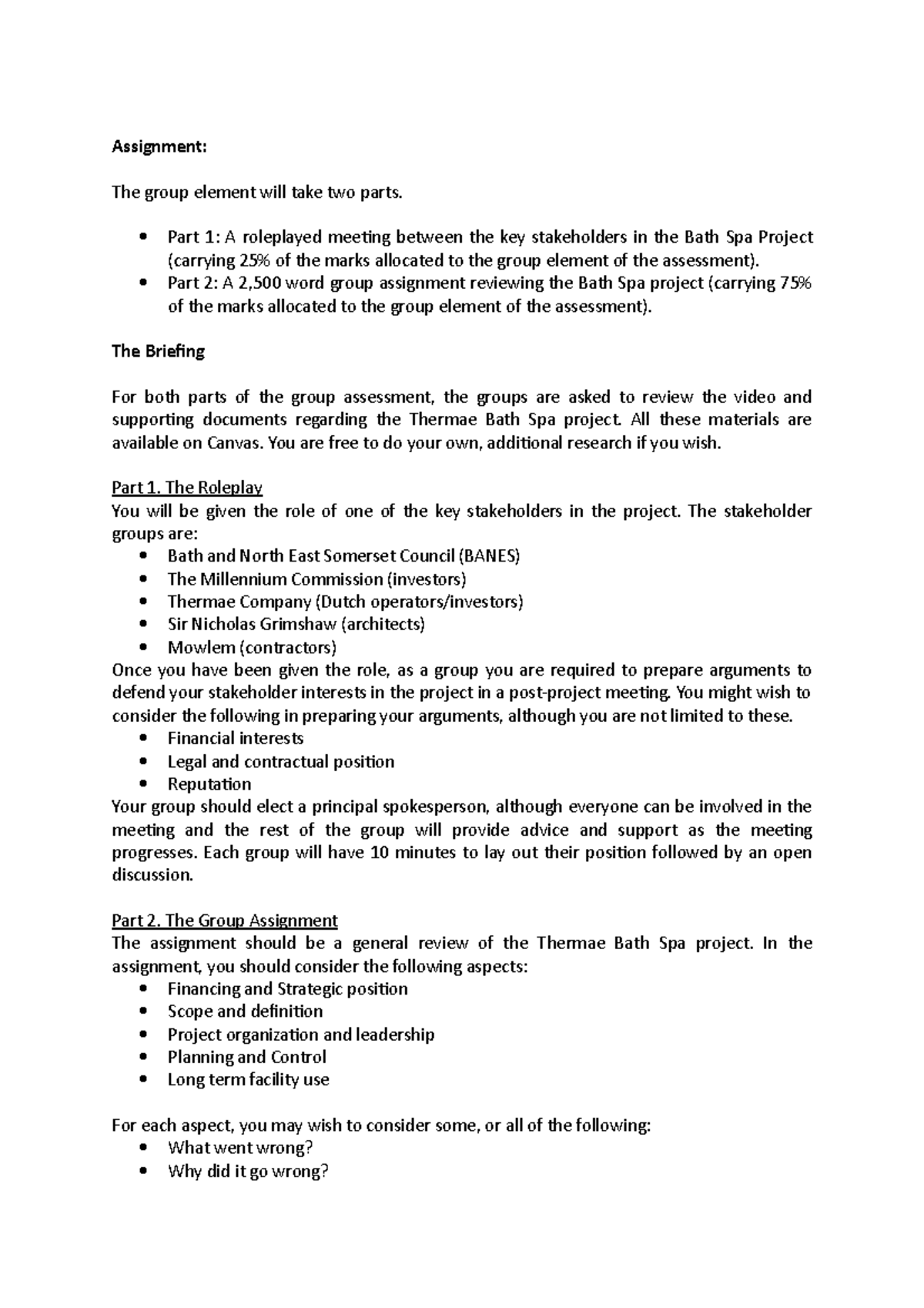 Assignment Remit Project Management - group assessment - Assignment ...