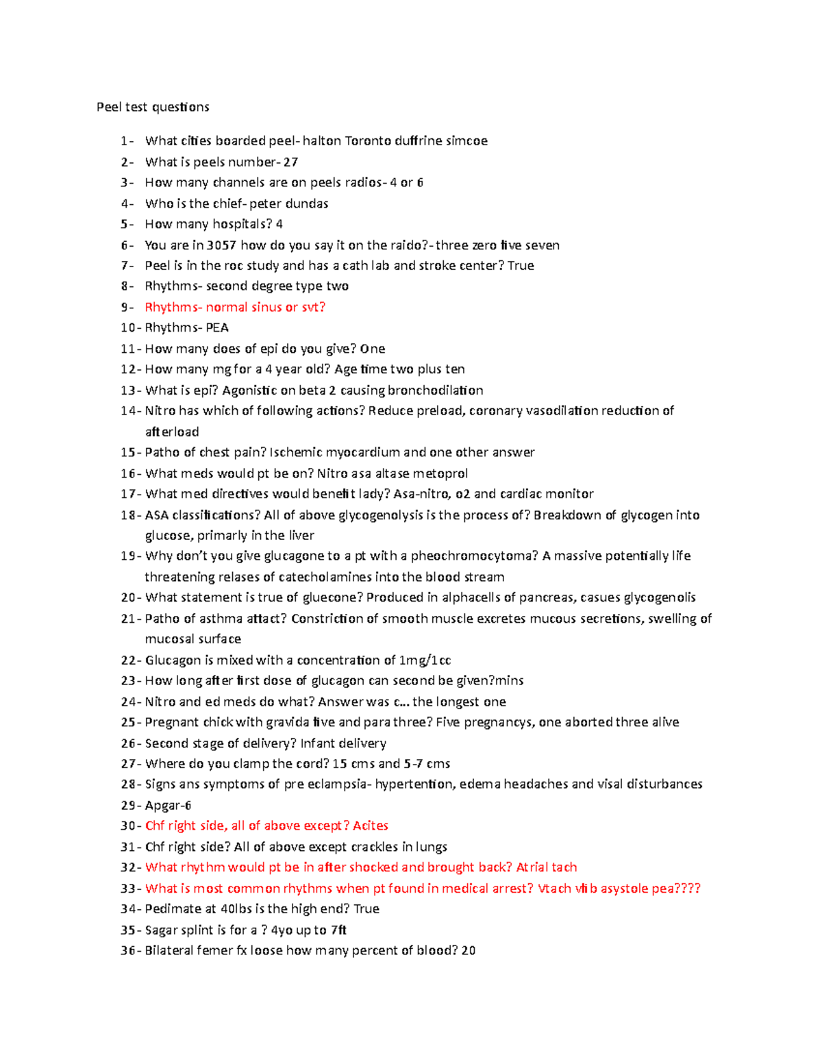 Test 2019, questions - Peel test questions 1- What cities boarded peel ...