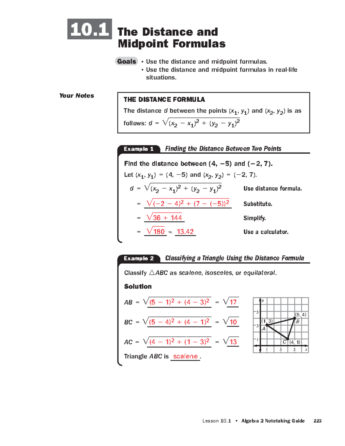 Alg2 10 1 - This document will help you in your studies. - The Distance ...