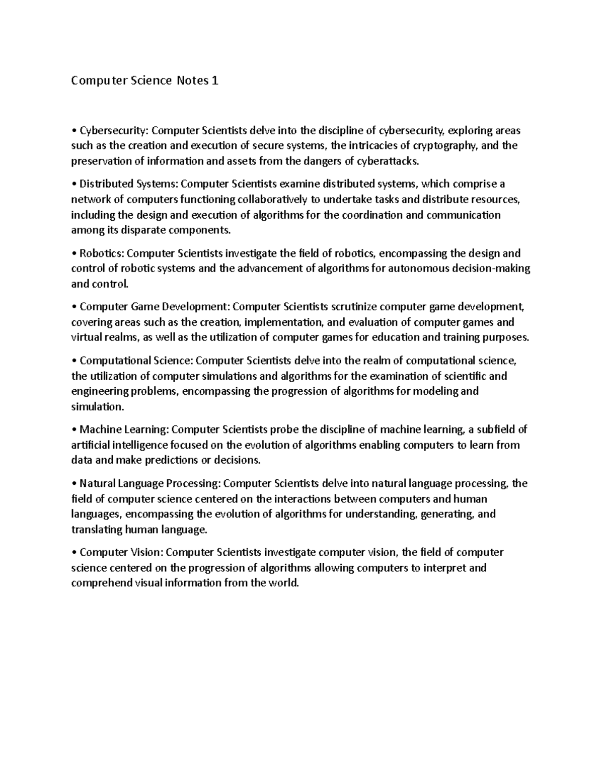 Computer Science Notes 1 - Distributed Systems: Computer Scientists ...