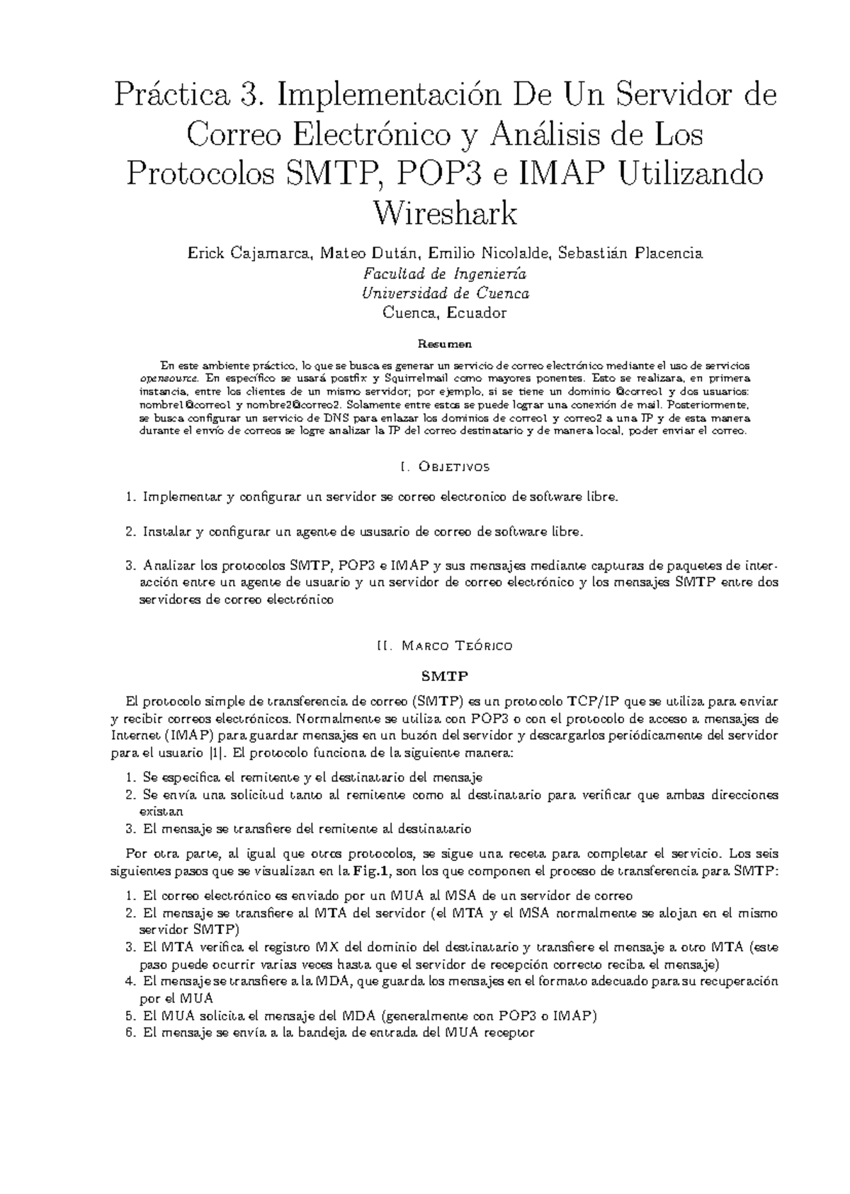 Informe Redes 3 - Practica - Pr ́actica 3. Implementaci ́on De Un ...