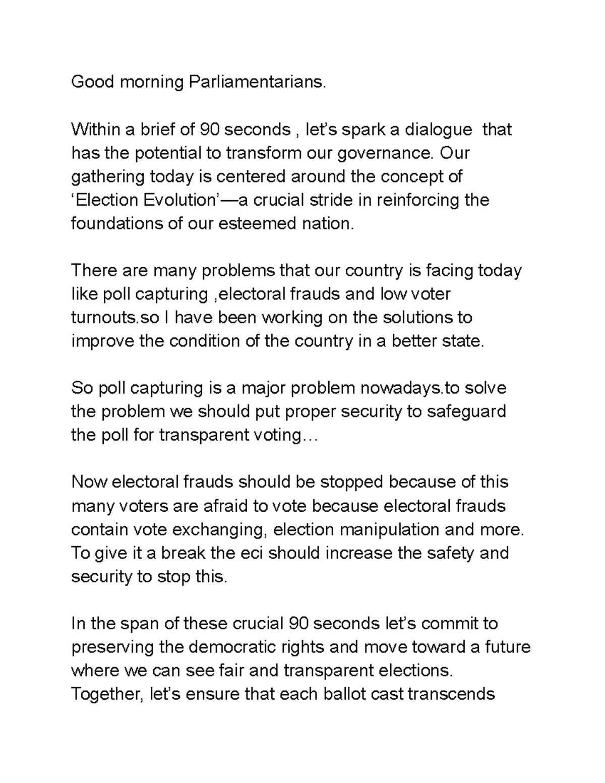 Gsl mainnnmmnmmm - Bxbdb - Good morning Parliamentarians. Within a ...