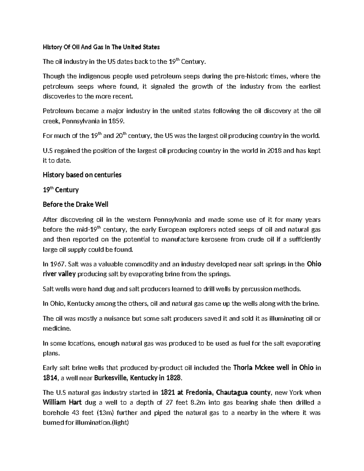 Oil and gas - Simplified notes - History Of Oil And Gas In The United ...