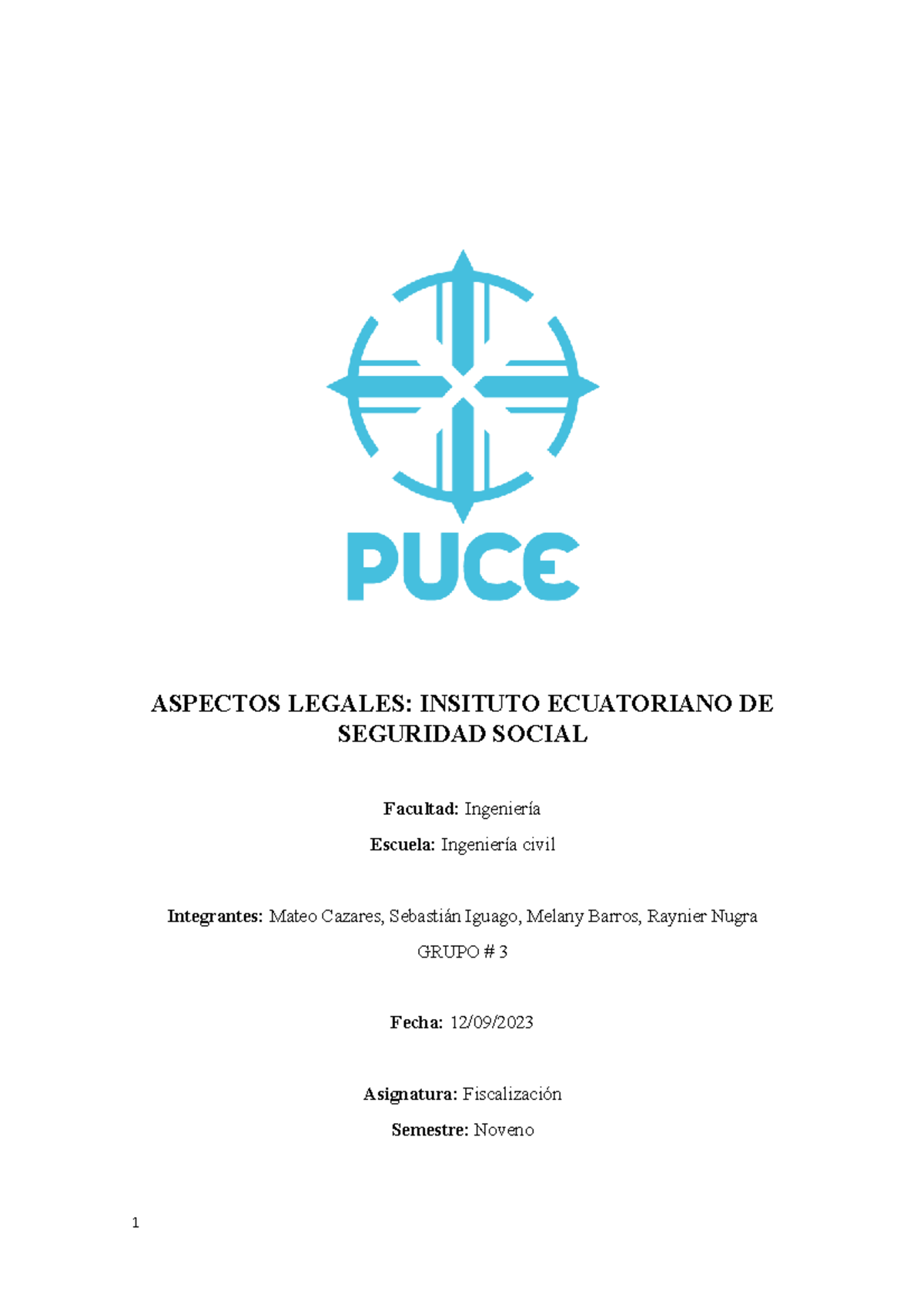 Consulta IESS - Impacto - ASPECTOS LEGALES: INSITUTO ECUATORIANO DE ...