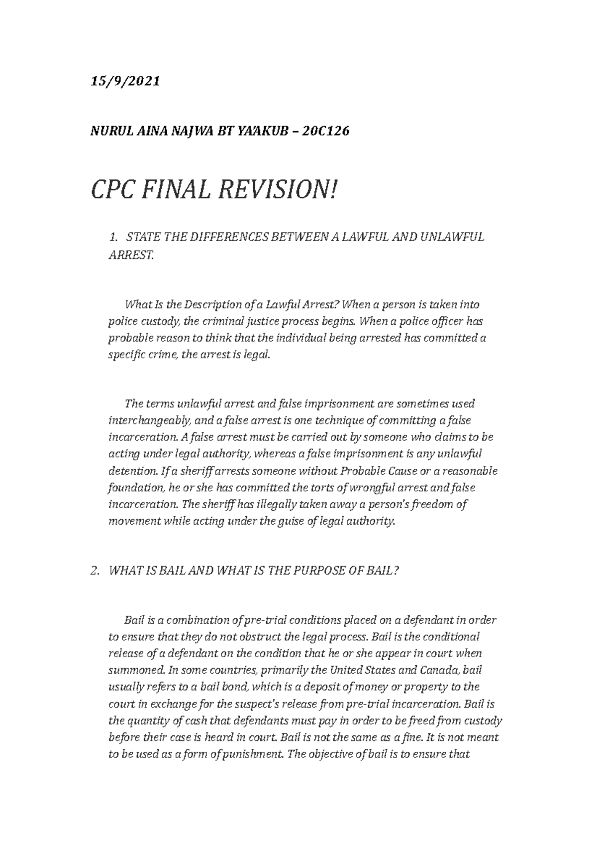 CPC Final Revision - simple note only! huhuhubhubhubb ...