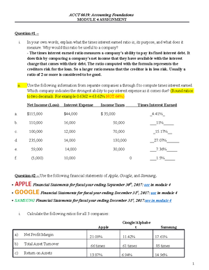 ACC Module 1 Assignment - Accounting is a system used by companies, LLC ...