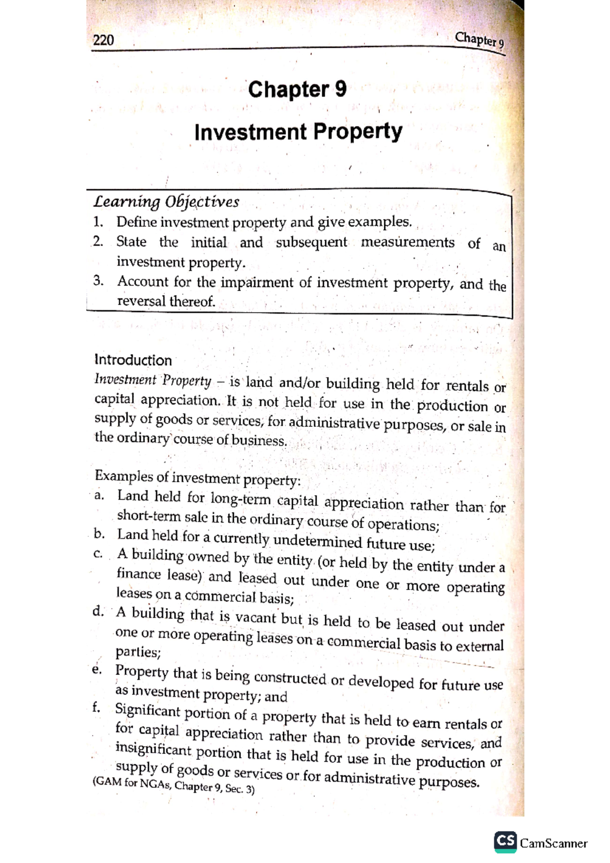 Investment Property - none - BS accountancy - Studocu