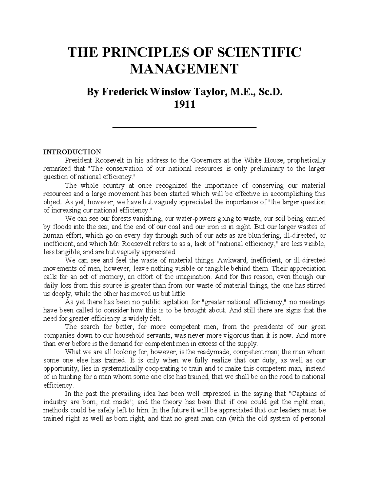 FWTaylor-Scientific Mgmt-1911 - THE PRINCIPLES OF SCIENTIFIC MANAGEMENT ...