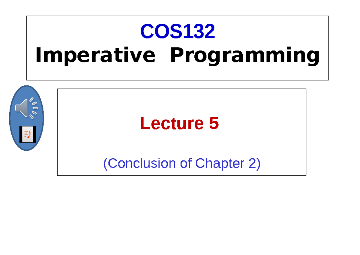 COS132 L05 - Lecture notes 5 - COS132 - UP - Studocu