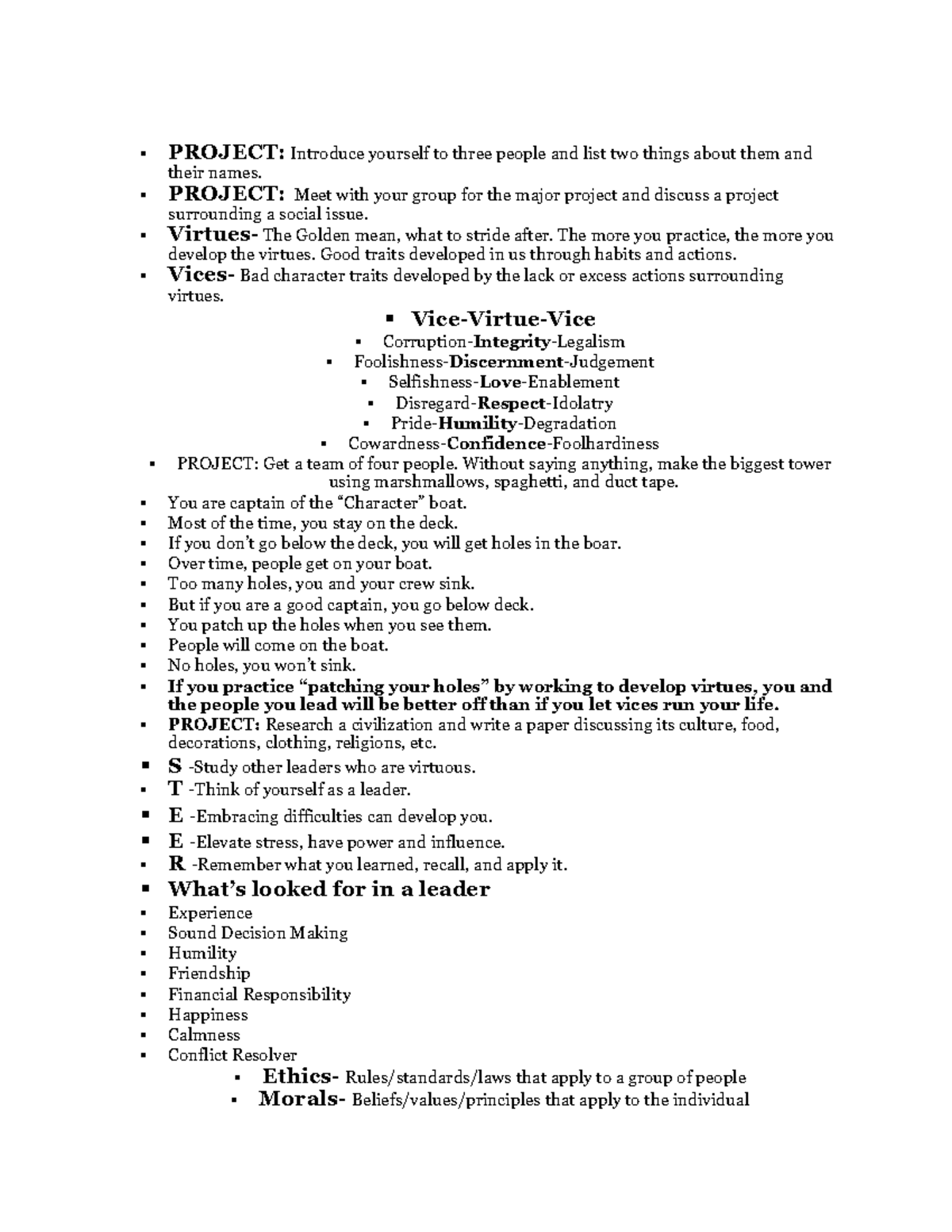 UCOL Summary Notes - PROJECT: Introduce yourself to three people and ...
