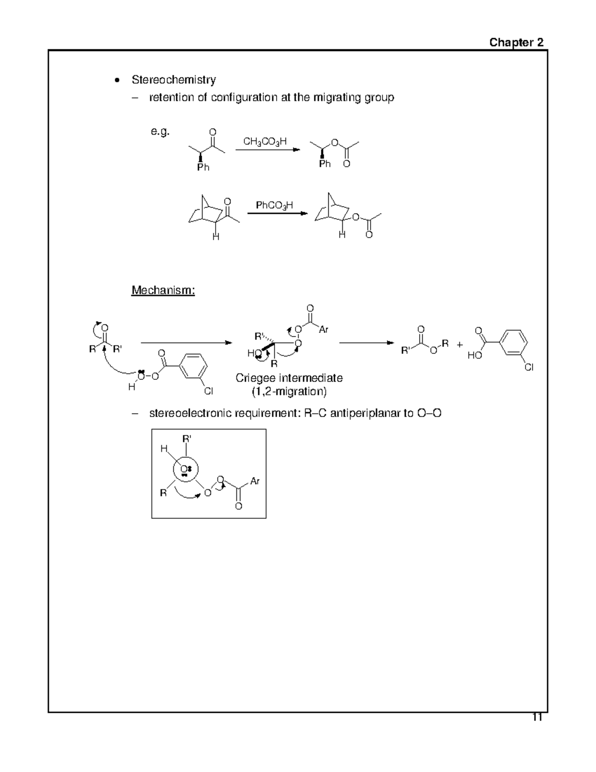 CHEM4730 2017 Notes 2 3 - Stereochemistry retention of configuration at ...