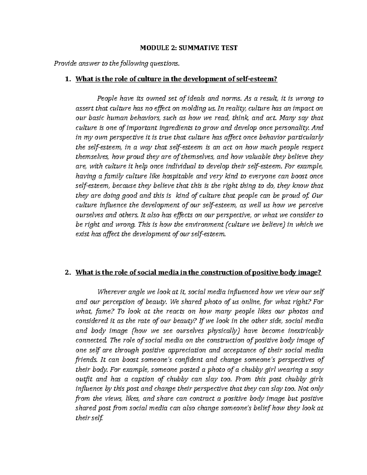 M2 Summativedigital-SELF - MODULE 2: SUMMATIVE TEST Provide answer to ...