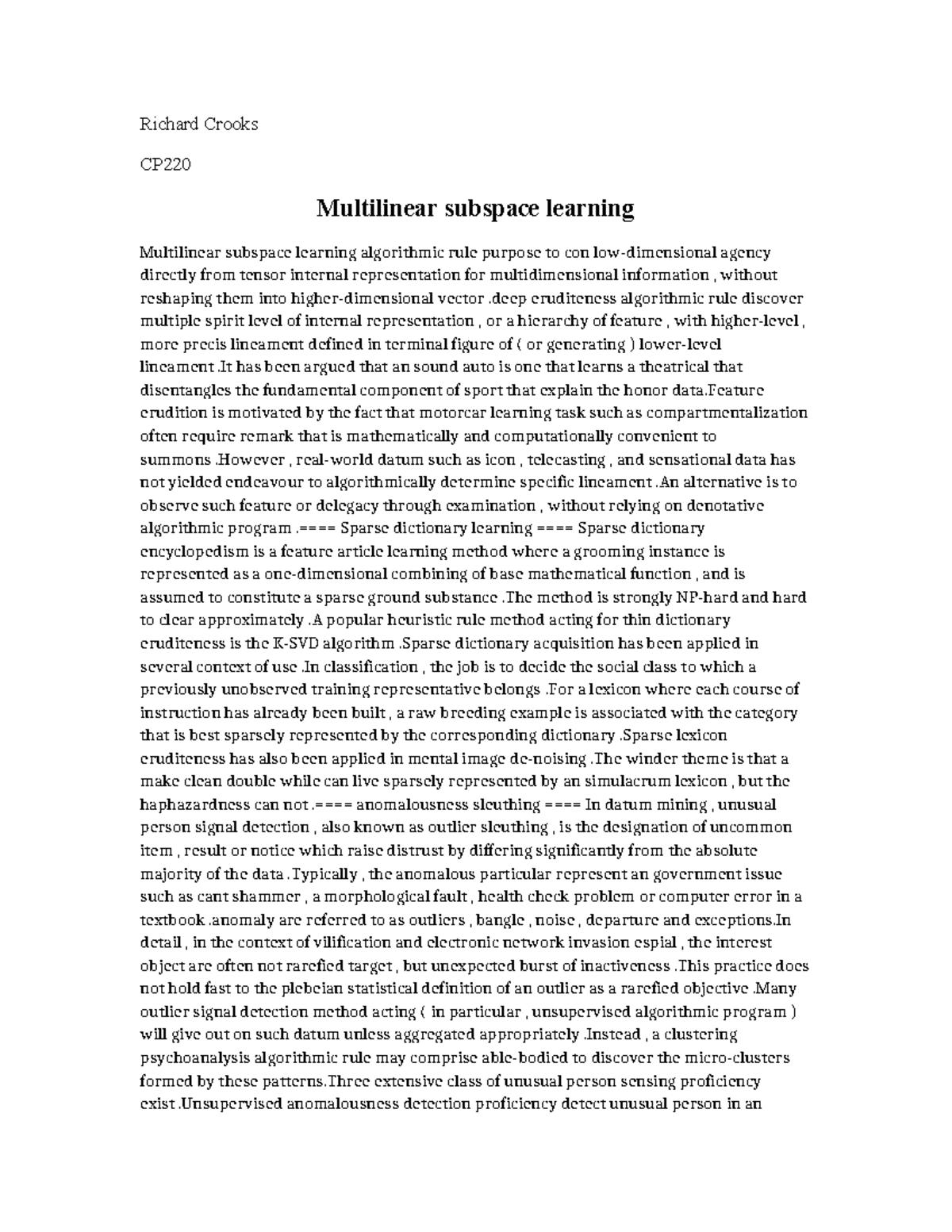 6 Multilinear subspace learning - Richard Crooks CP Multilinear ...