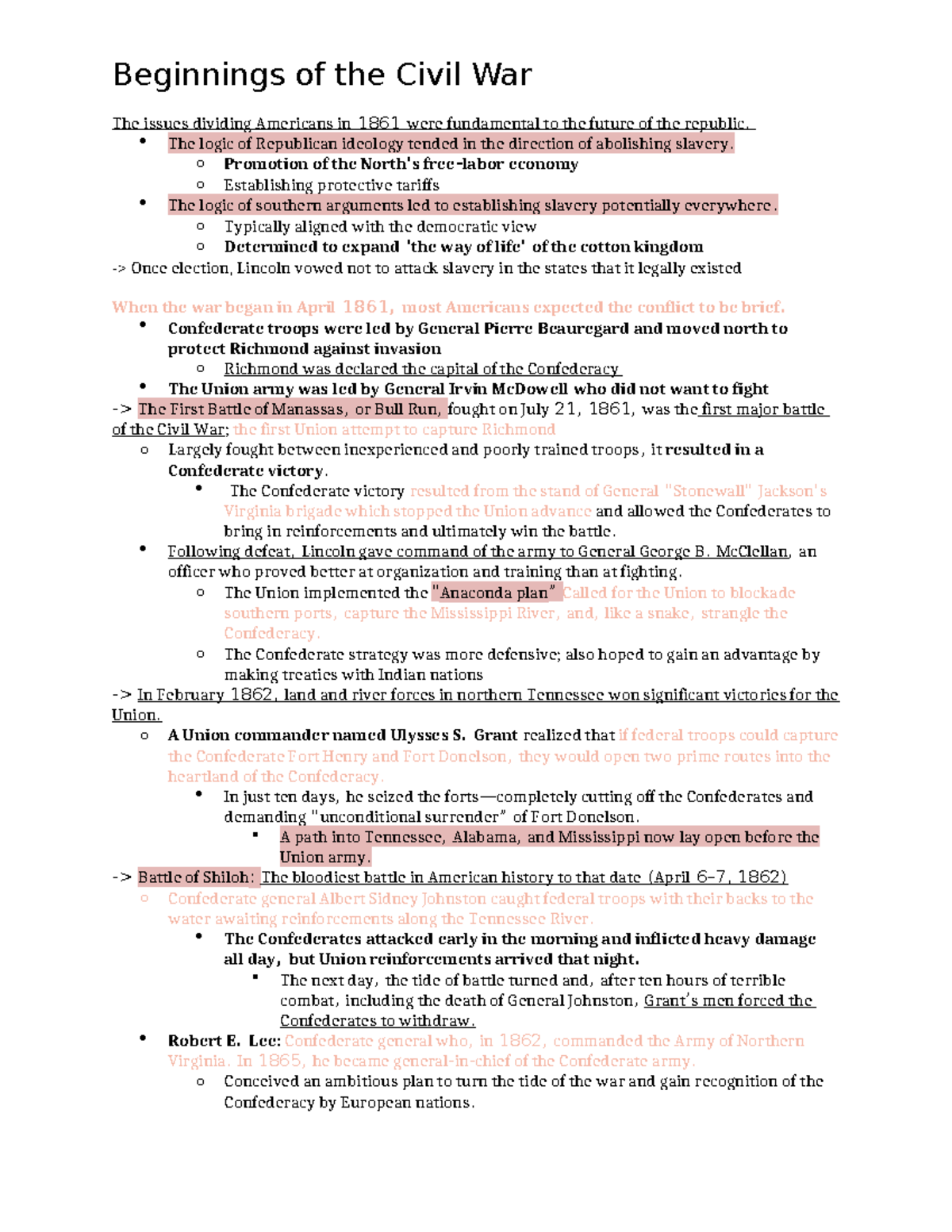 Beginnings of the Civil War - The logic of Republican ideology tended ...