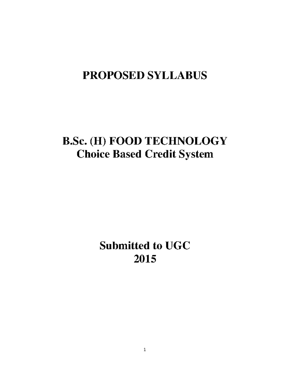 6722137 B - introduction to food science - PROPOSED SYLLABUS B. (H ...