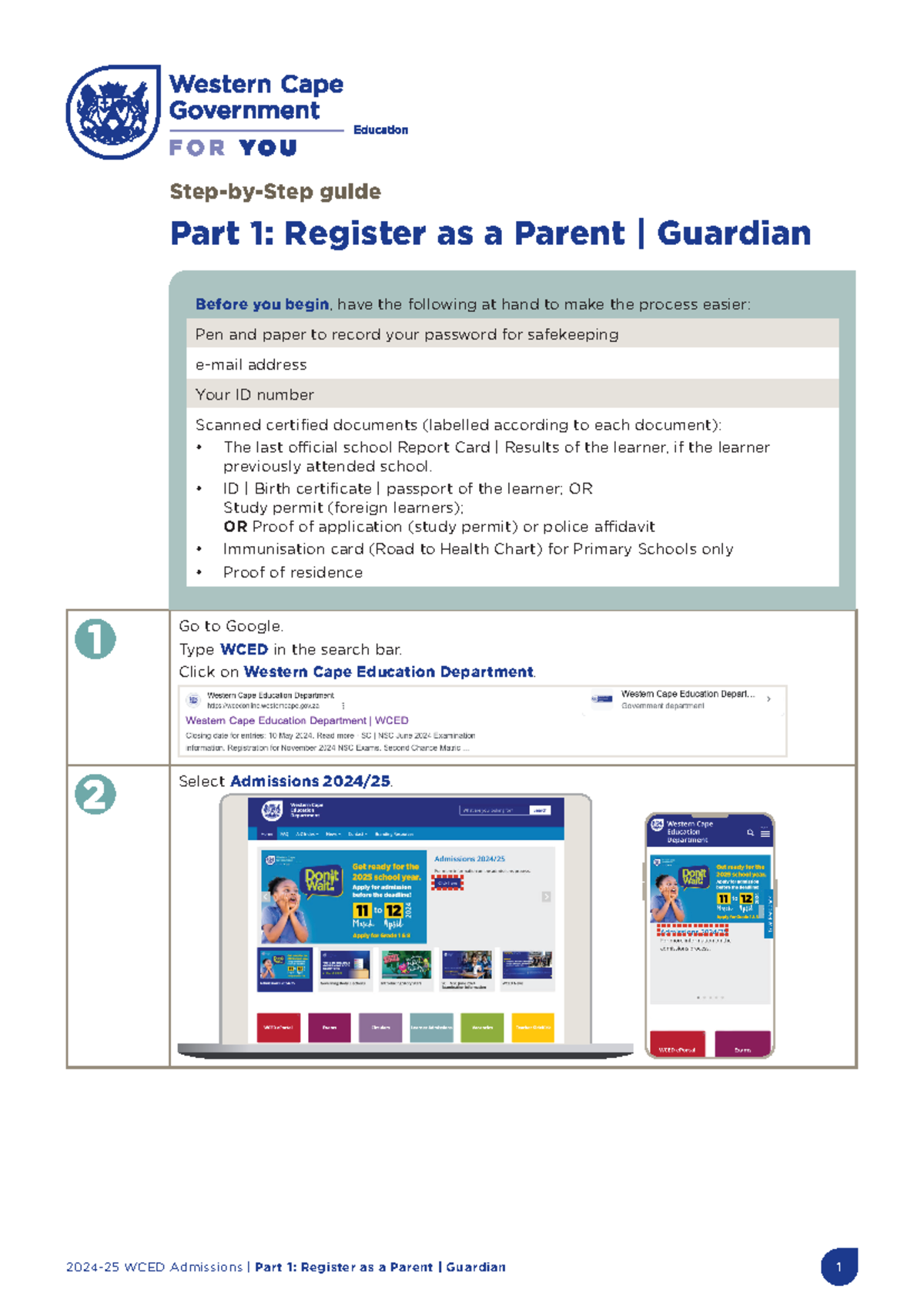 Admissions Guide 7March 2024 - 2024-25 WCED Admissions | Part 1 ...
