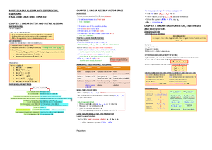 MA1513 Chapter 2 Linear Algebra Vector Space Outline - Warning: TT: undefined function: 32 ...