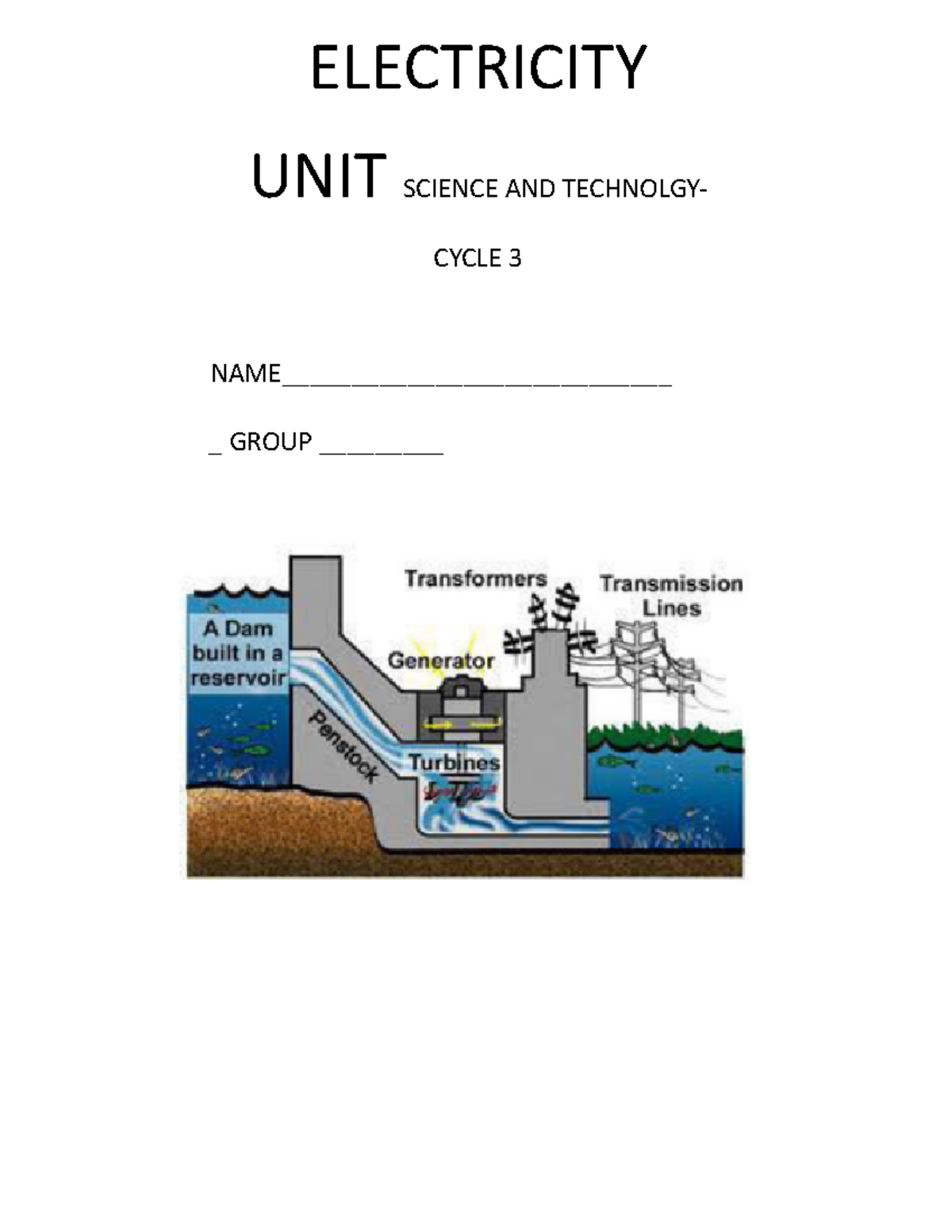Basic Electricity Activity - ELECTRICITY UNIT SCIENCE AND TECHNOLGY ...