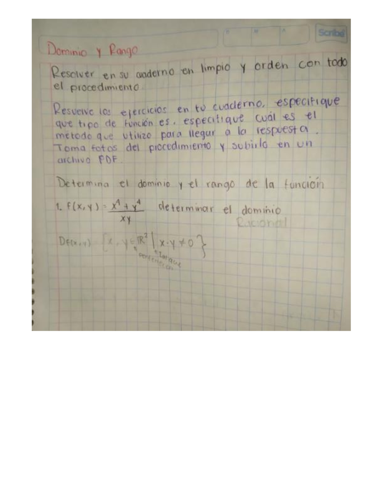 Dominio y rango - Funciones Matematicas - Studocu