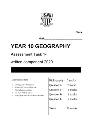 Chapter 10.3 - Geographical Inquiry year 10 - 220 Geoactive 2 NSW for ...