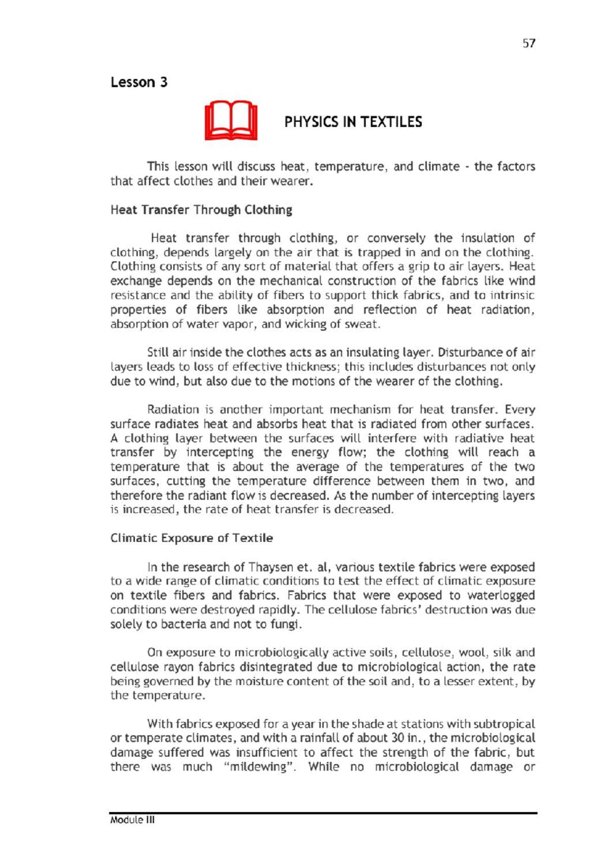 Applied Science M3L3 - Applied science for textile - Studocu