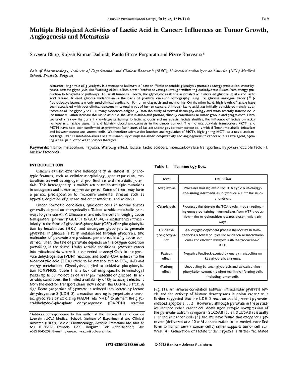 Dhup2012 - DDDDDDDDD - Current Pharmaceutical Design, 2012 , 18, 1319 ...