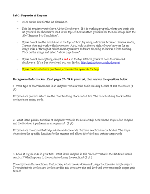 BIO1010 Lab 4 The Genetic Code S8 Fall16 - Section Saturday Biology ...