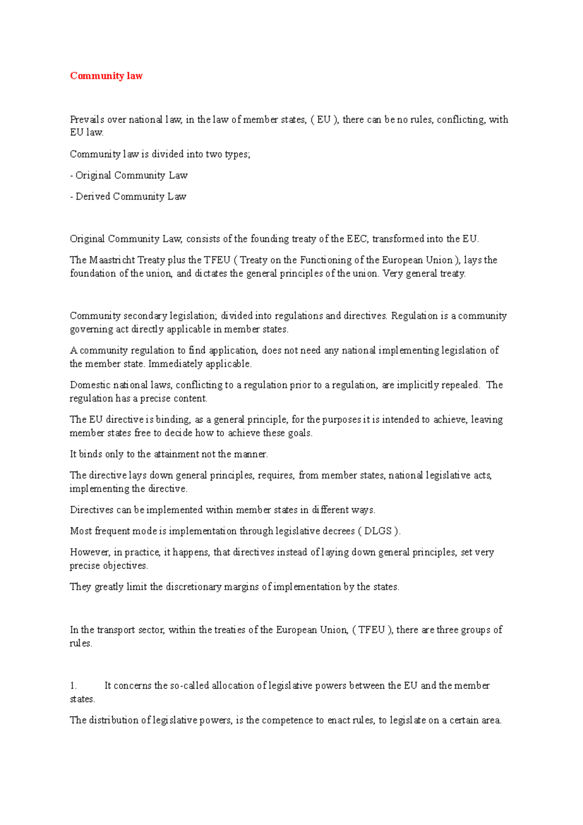 Community law 7 - Business Law and Ethics chapter 1 - Community law ...