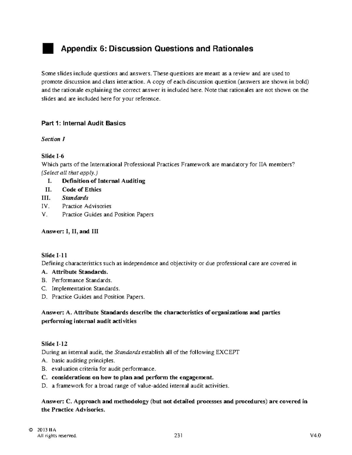 Appendix 6 (Section 1 and 2 up to Slide II-81 App6-Discussion Questions ...