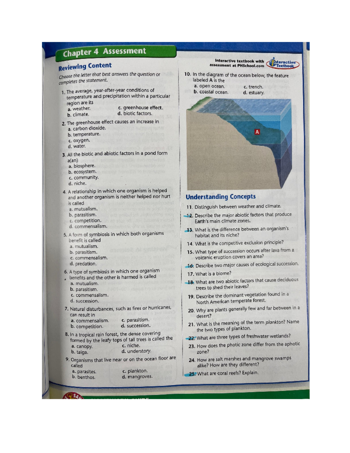 BIO Chapter 4 Assesment - Chapter 4 Assessment Interactive textbook ...