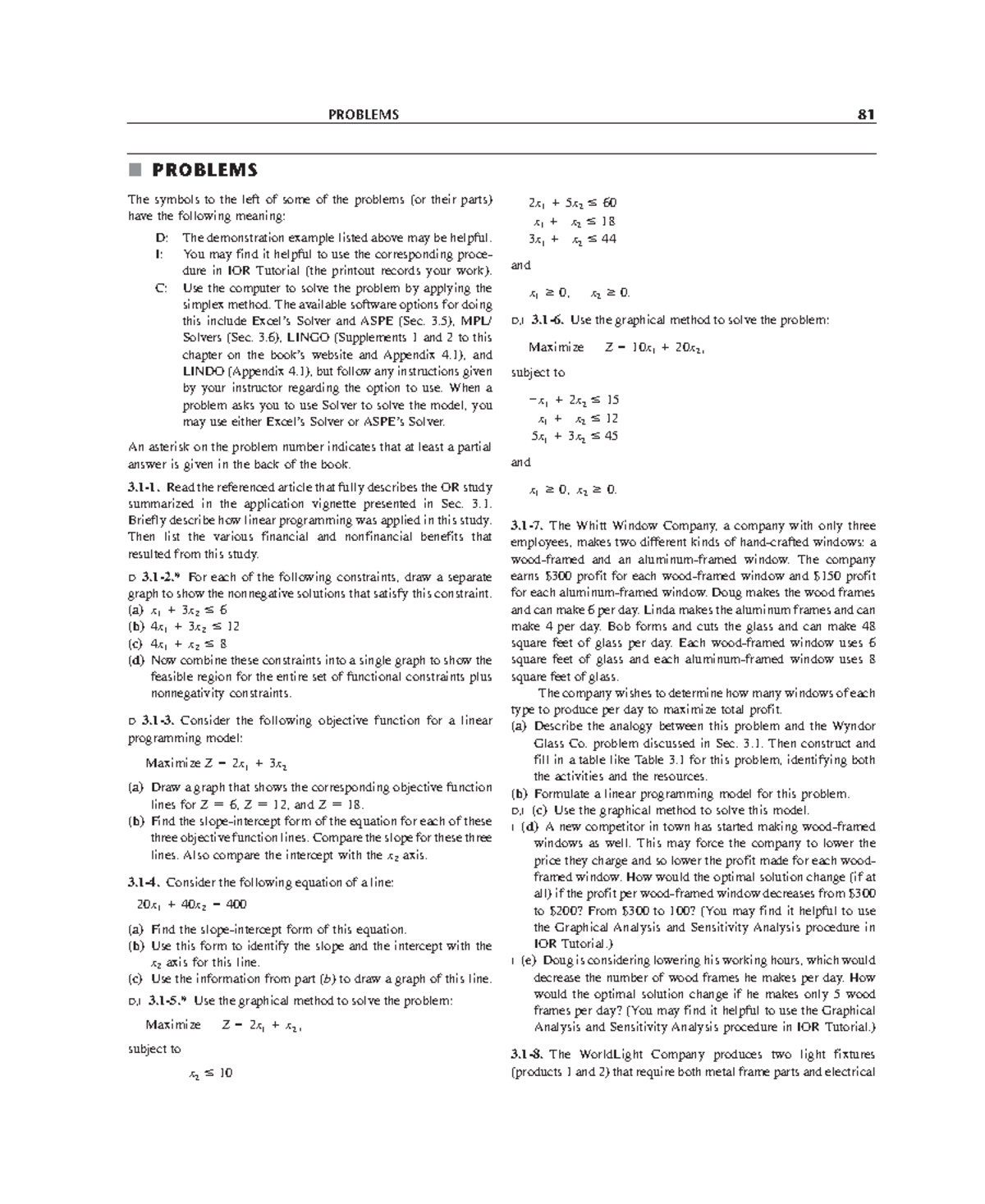 Textbook Problems - Ch 3 to 11 (10th Edition) - PROBLEMS 81 PROBLEMS ...