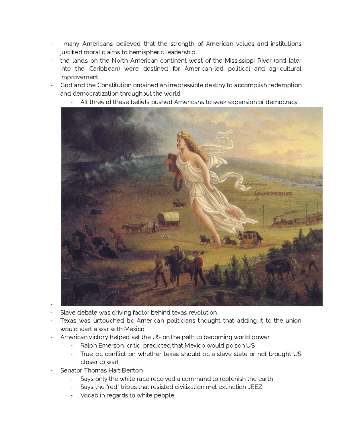 Manifest Destiny, Expansion, and the Slave Debate - many Americans ...