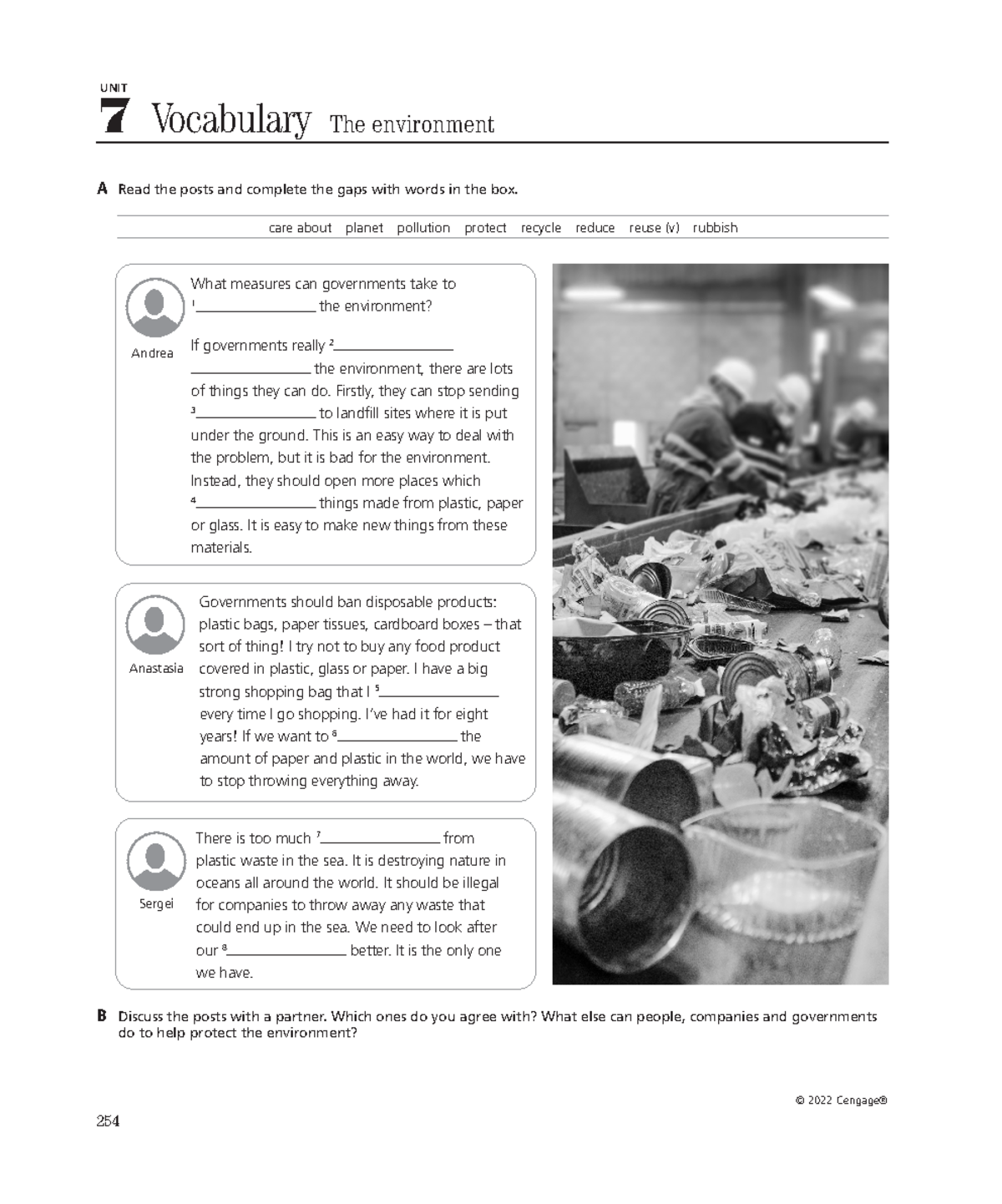 Vocabulary Worksheet - anh văn 2 - © 2022 Cengage® 7 Vocabulary The ...