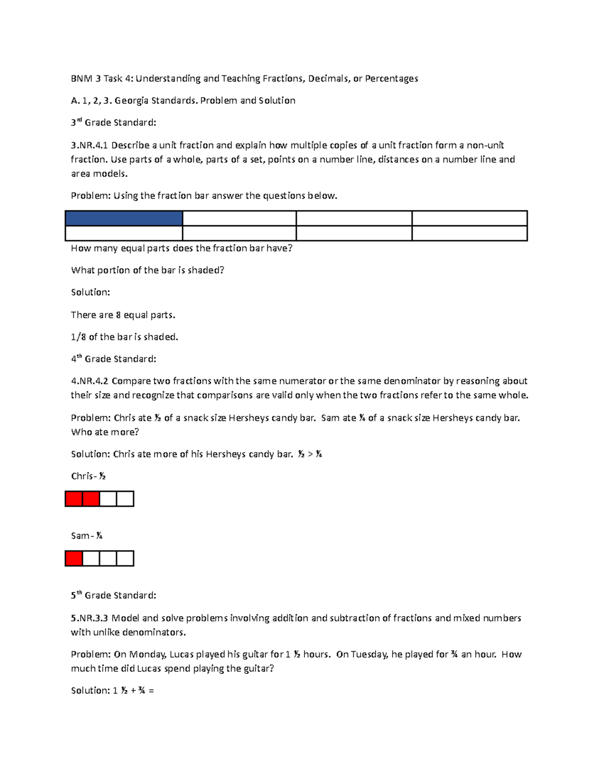 BNM3 Task 4 Understanding and Teaching Fractions Decimals or ...