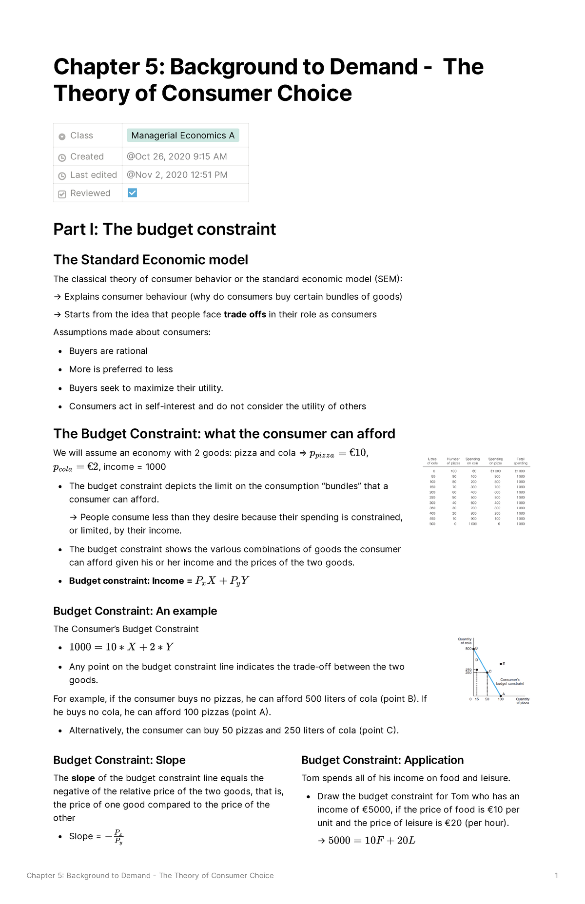 Chapter 5 - Background to Demand The Theory of Consumer Choice ...