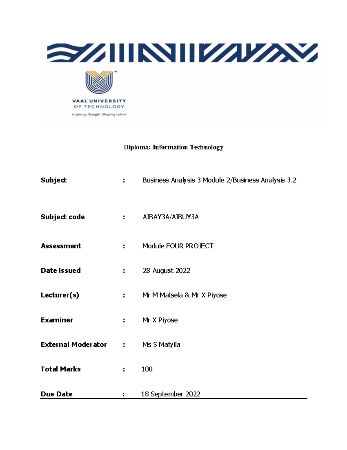 Baproject 2022 - The final project of the third year is worth 60% of ...